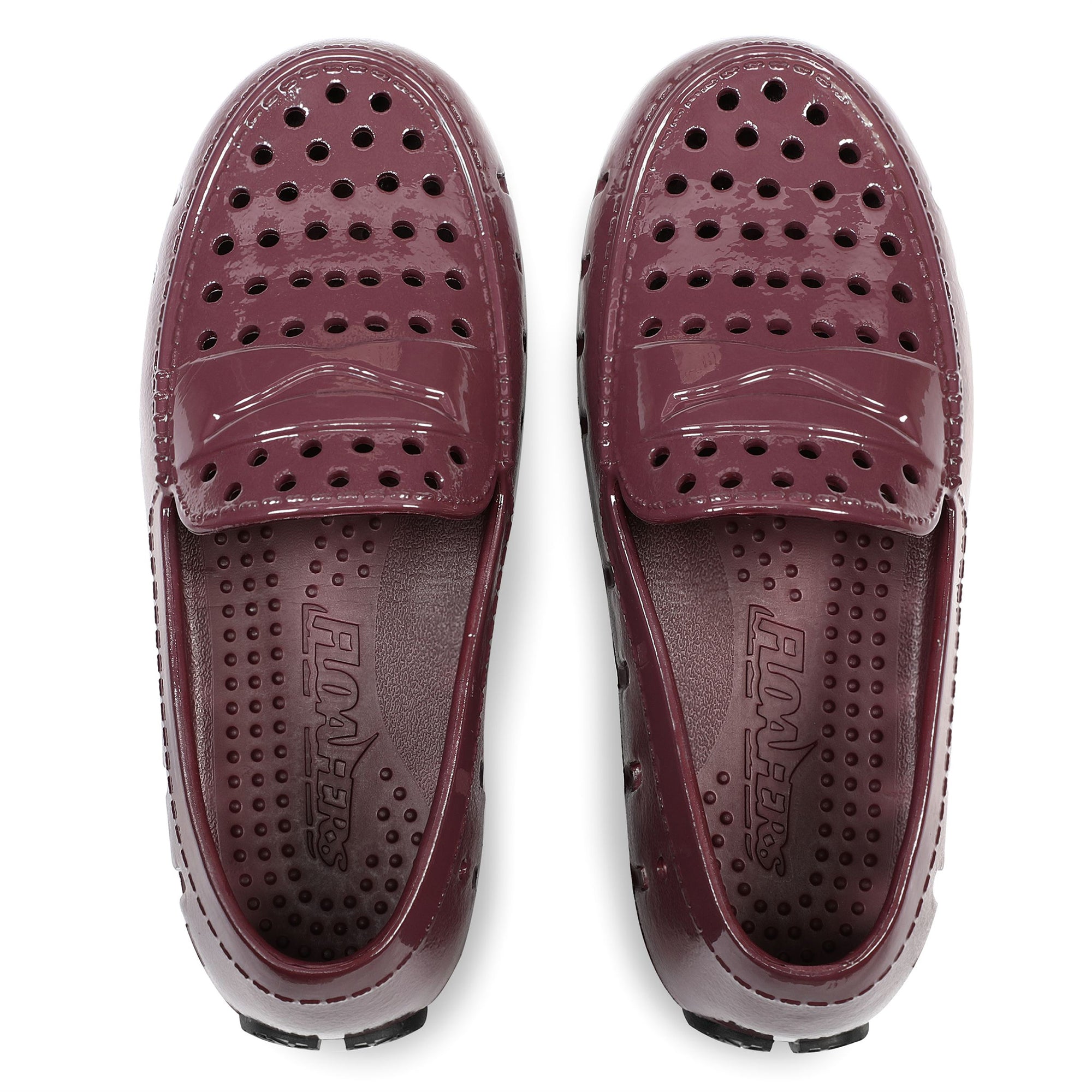 Kid’s Prodigy Driver Foam Shoe | Burgundy Patent/Black – Floafers