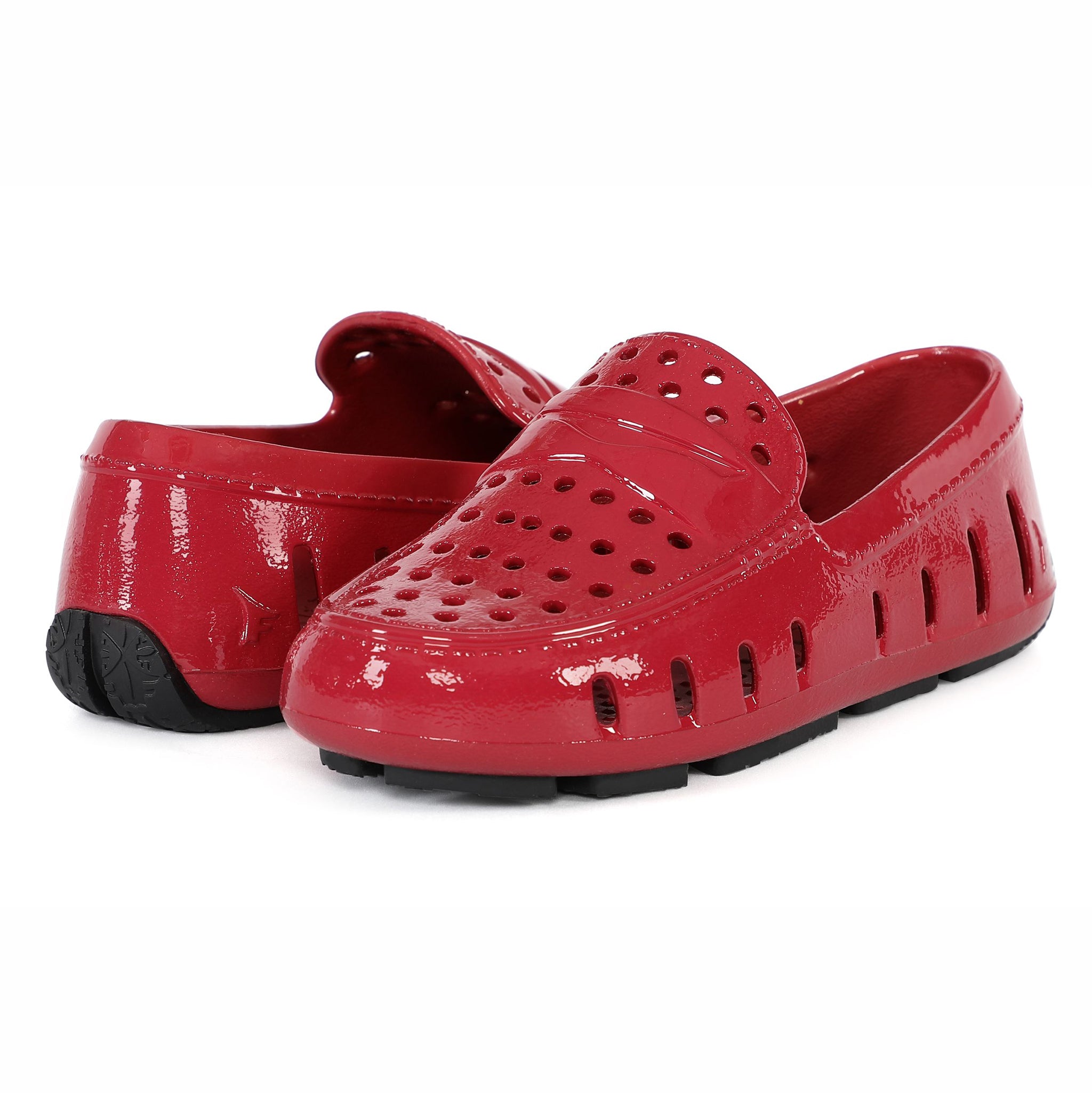 Kid’s Prodigy Driver Foam Shoe | Patent Red/Black – Floafers