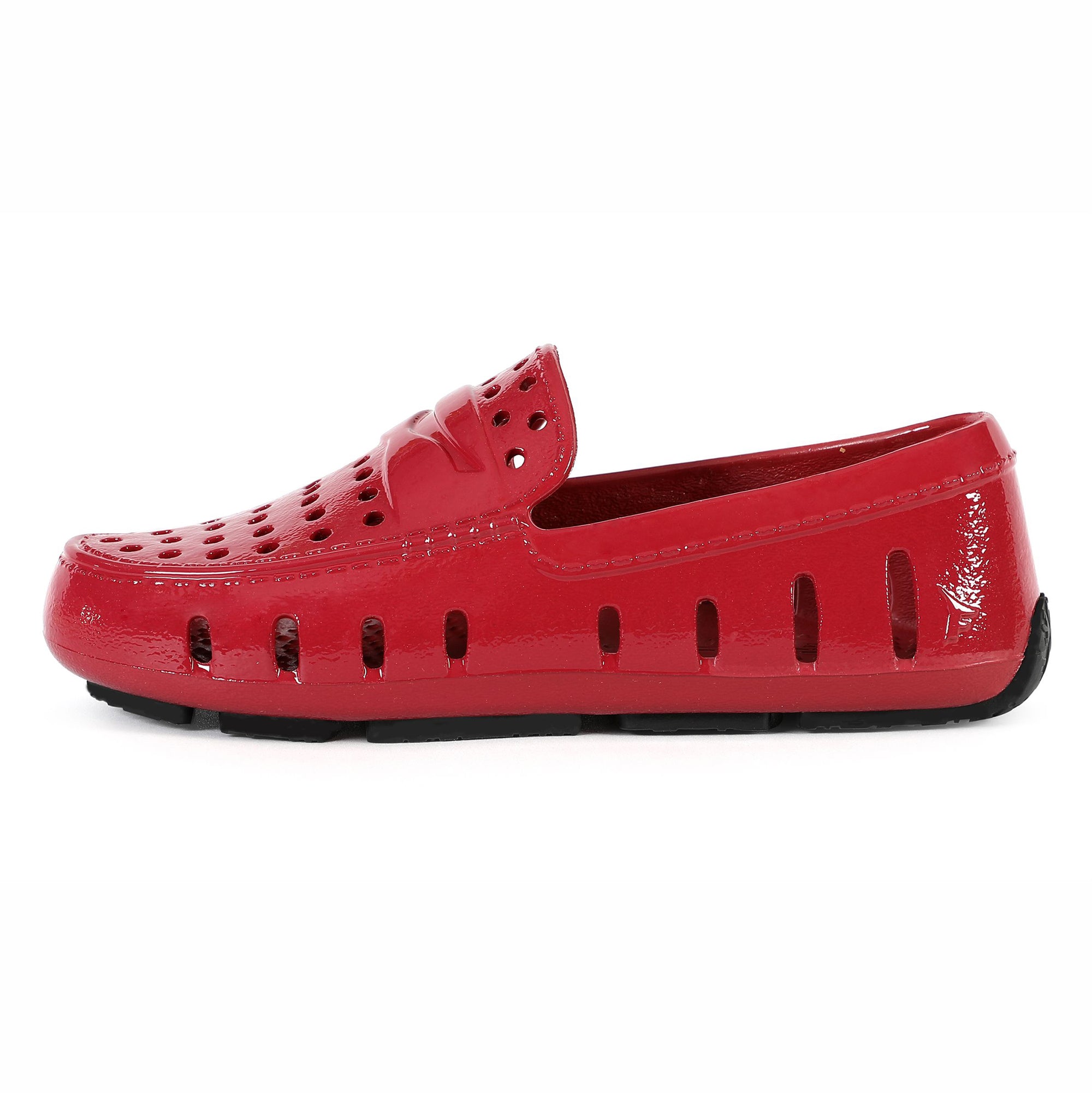 Kid’s Prodigy Driver Foam Shoe | Patent Red/Black – Floafers
