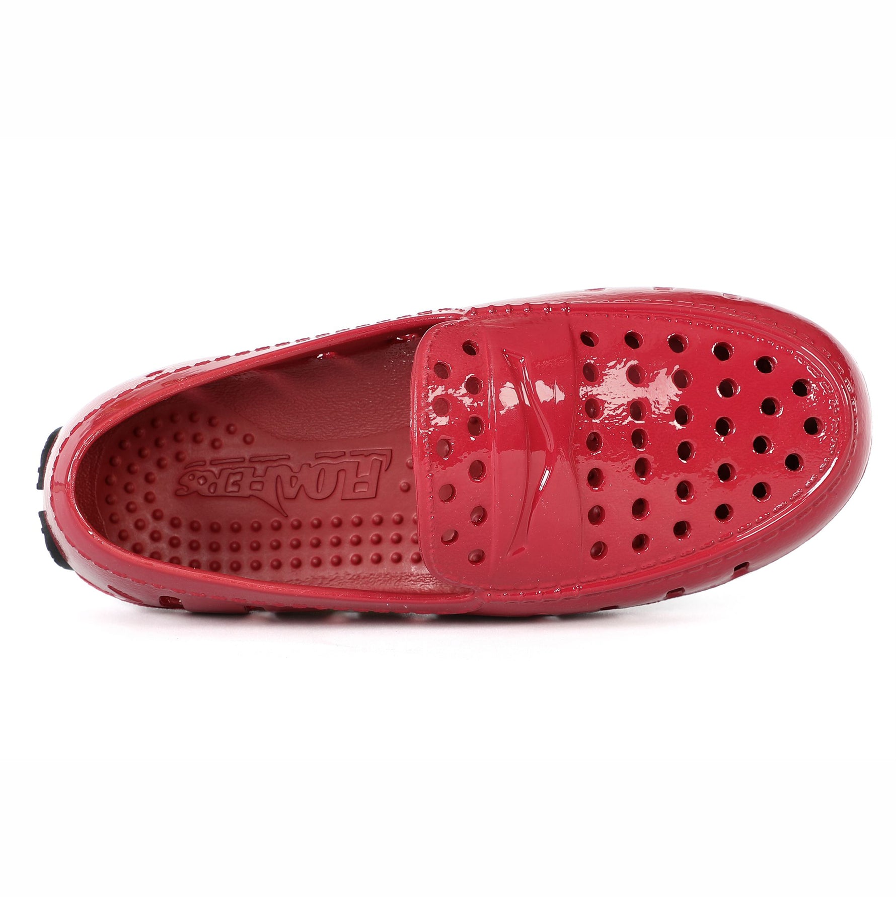 Kid’s Prodigy Driver Foam Shoe | Patent Red/Black – Floafers